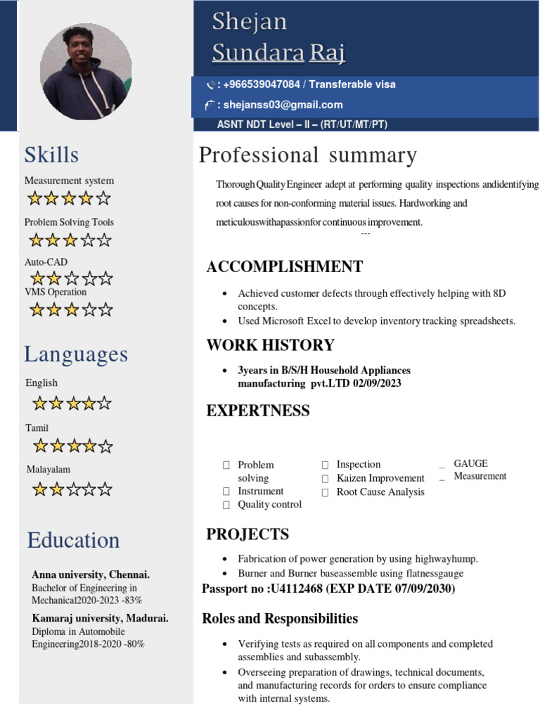 Shejan Ss Resume | Download Free PDF | Nondestructive Testing | Welding