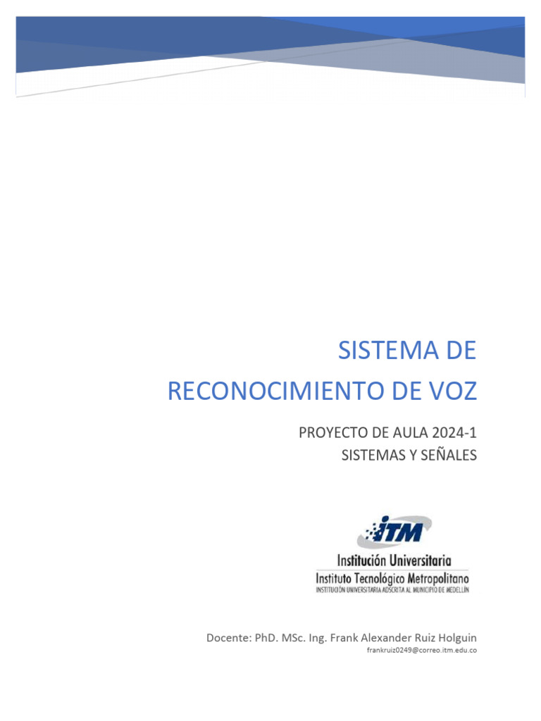 Proyecto de Aula 2024-1 - SyS | PDF | Micrófono | Frecuencia