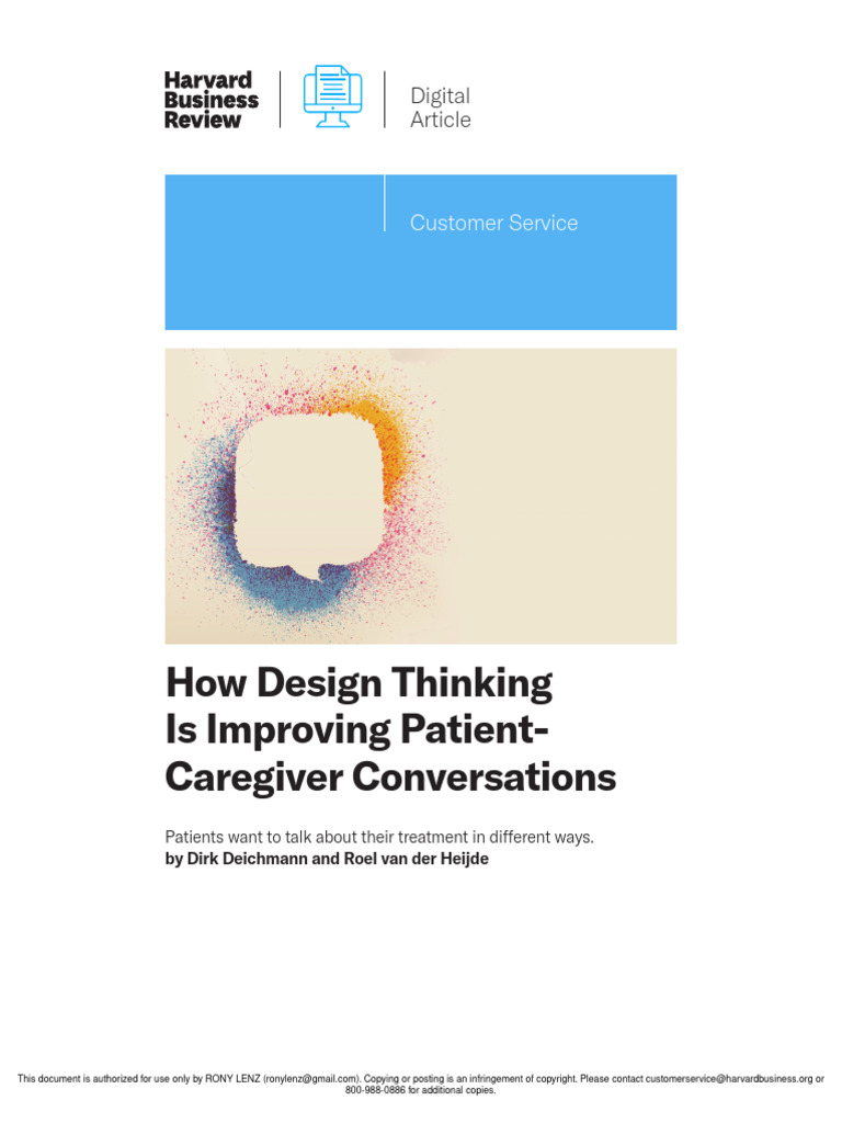 How Design Thinking Is Improving Patient Caregiver Conversations | PDF ... How Design Thinking Is Improving Patient Caregiver Conversations | PDF ...