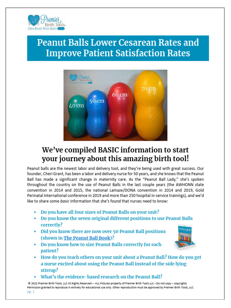 Peanut Ball Packet Premier Birth Tools | PDF | Doula | Childbirth