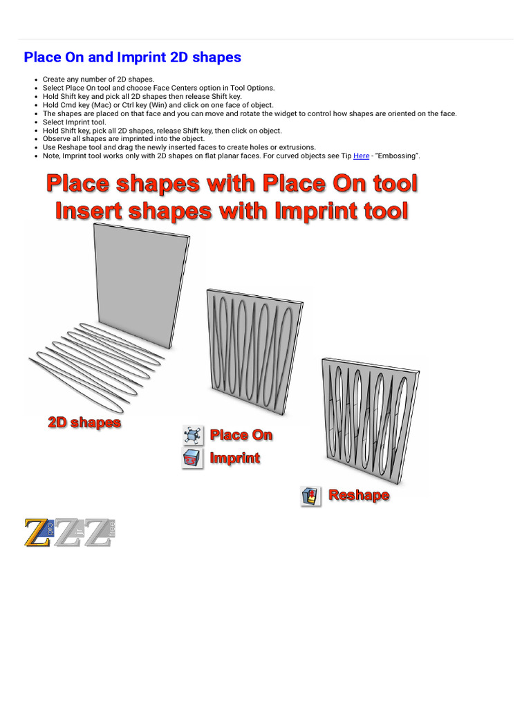 2D Shape Placement and Imprinting Guide | PDF