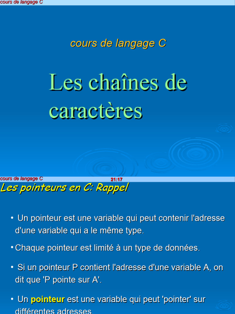 Chapitre 9 | PDF | Pointeur (programmation) | C (Langage de programmation)