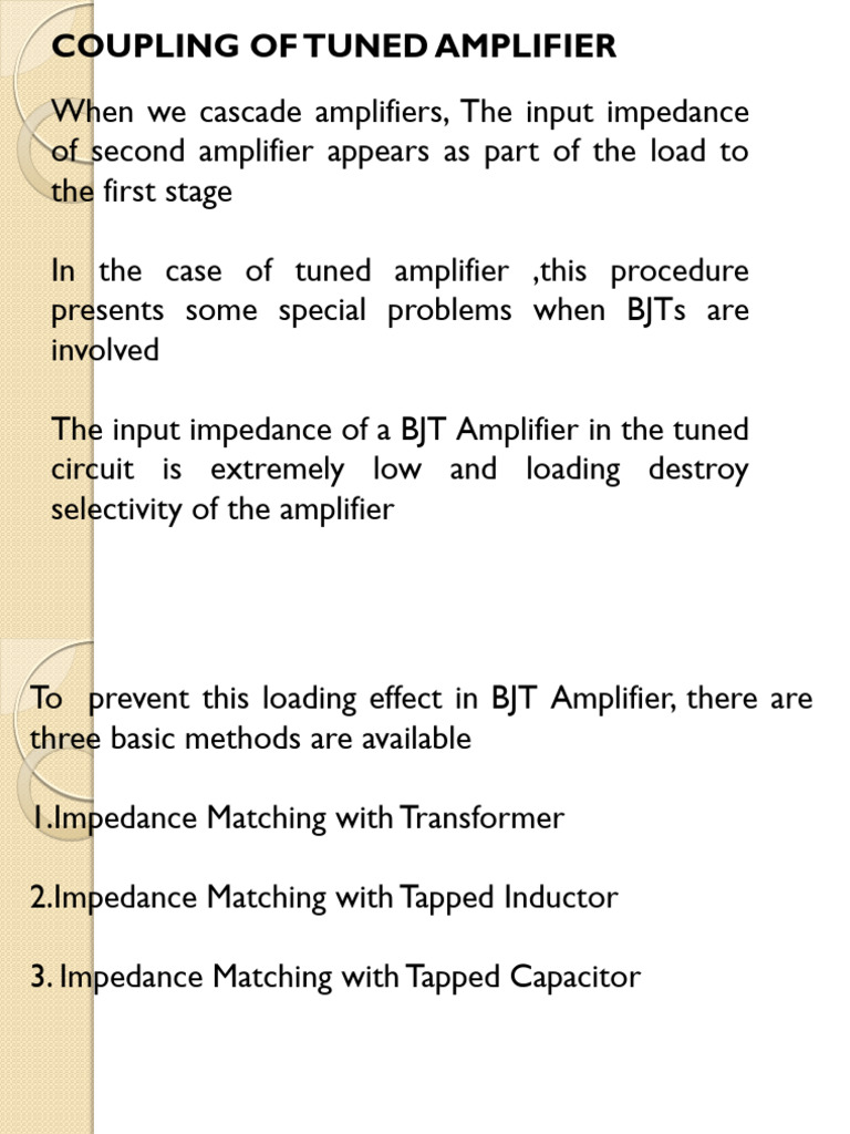 Couplling of Tuned Amplifiers | PDF | Amplifier | Electronic Circuits