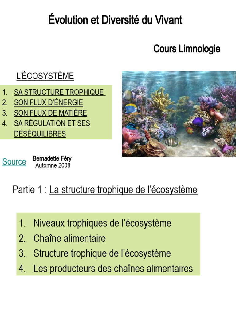 Evolution-et-diversité-du-vivant | PDF | Réseau trophique | Productivité primaire