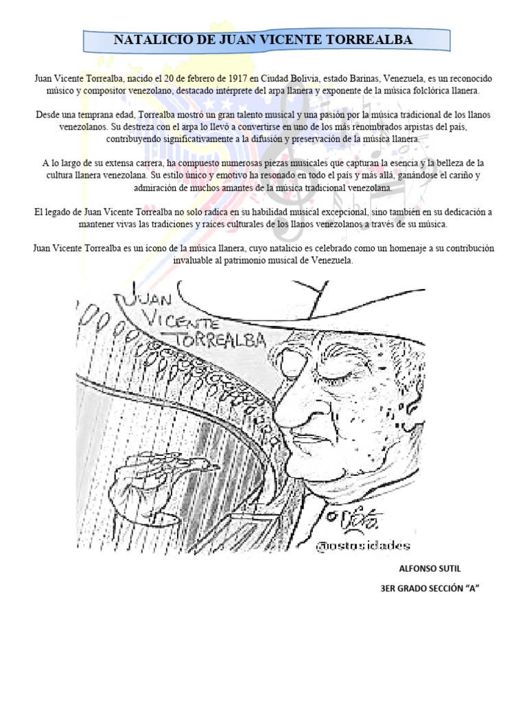 Natalicio de Juan Vicente Torrealba | PDF