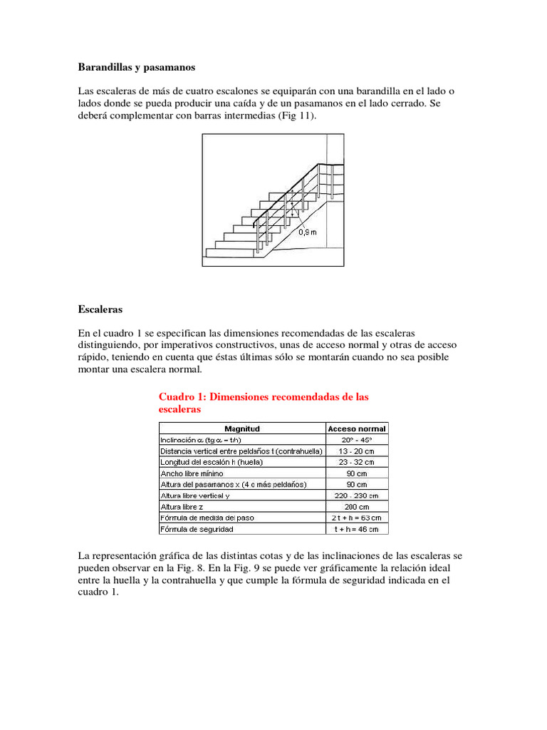 Medidas Barandas y Escaleras | PDF