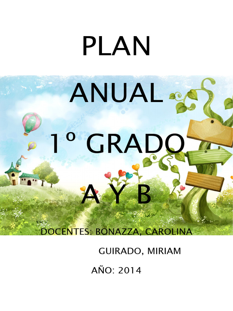 PLAN ANUAL Primer Grado 2014 | PDF | Escritura | Enseñando