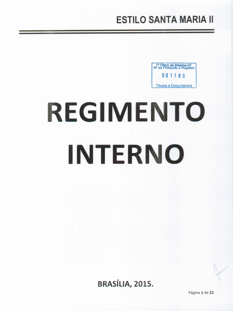 Regimento Interno 2015 | PDF