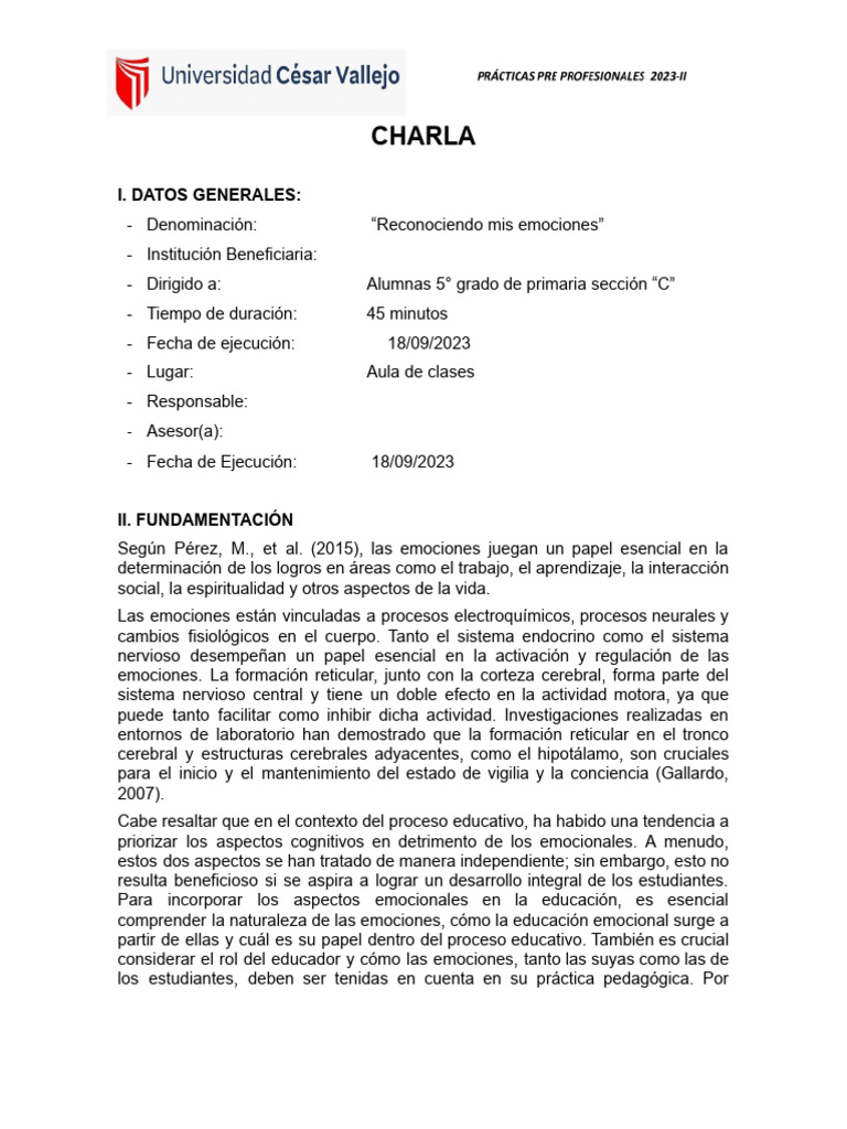 Esquema de Charla 5 - C | PDF
