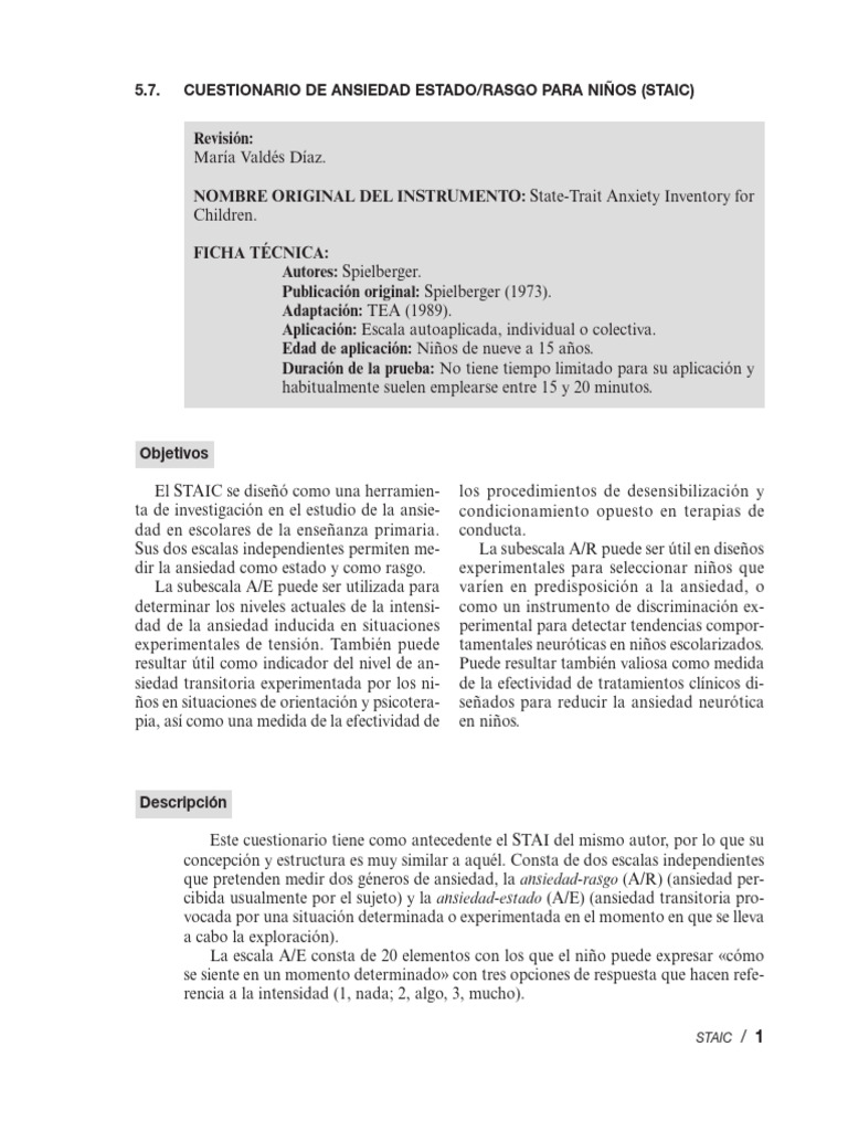 Seccion 5 7 | PDF | Ansiedad | Validez (Estadísticas)