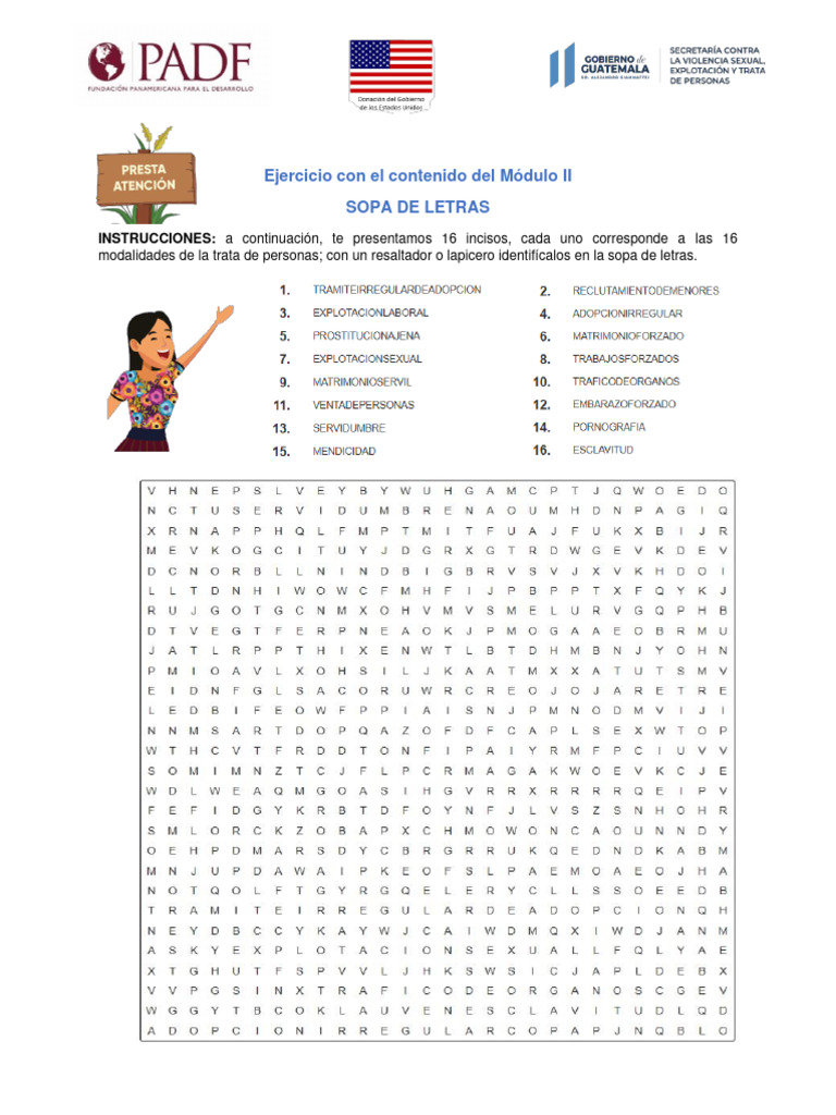 Sopa de Letras Módulo II | PDF