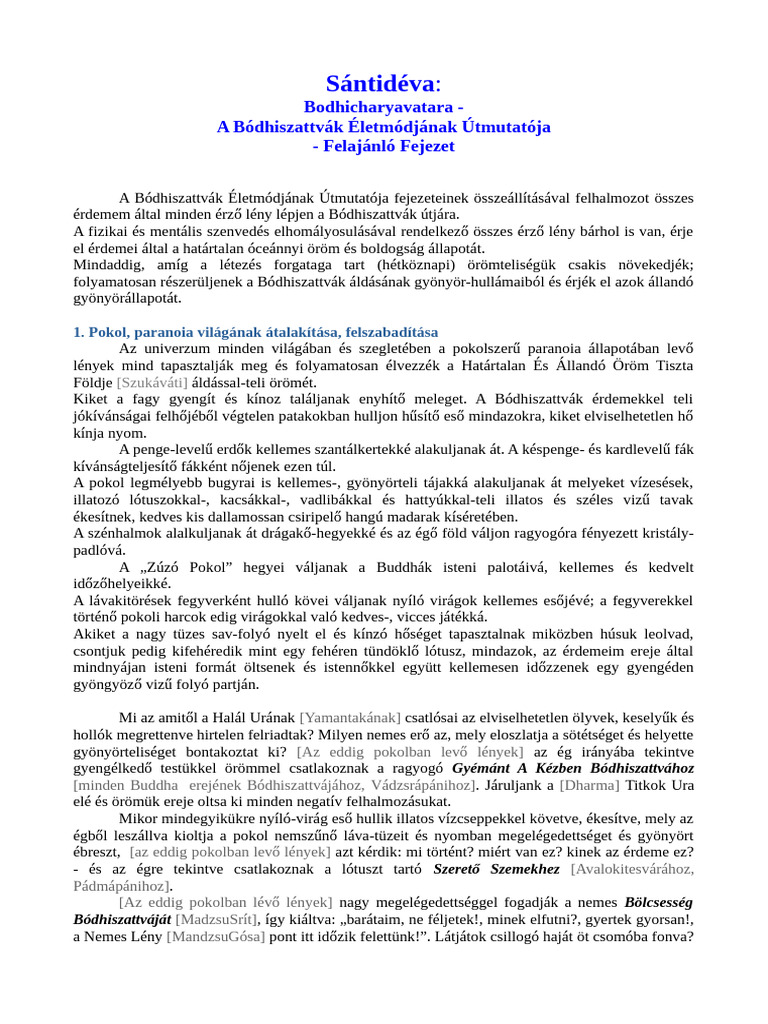 Sántidéva Bodhicharyavatara A Bódhiszattvák Életmódjának Útmutatója ...
