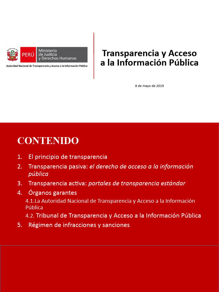 Transparencia y Acceso a la Información Pública | PDF | Leyes de ...