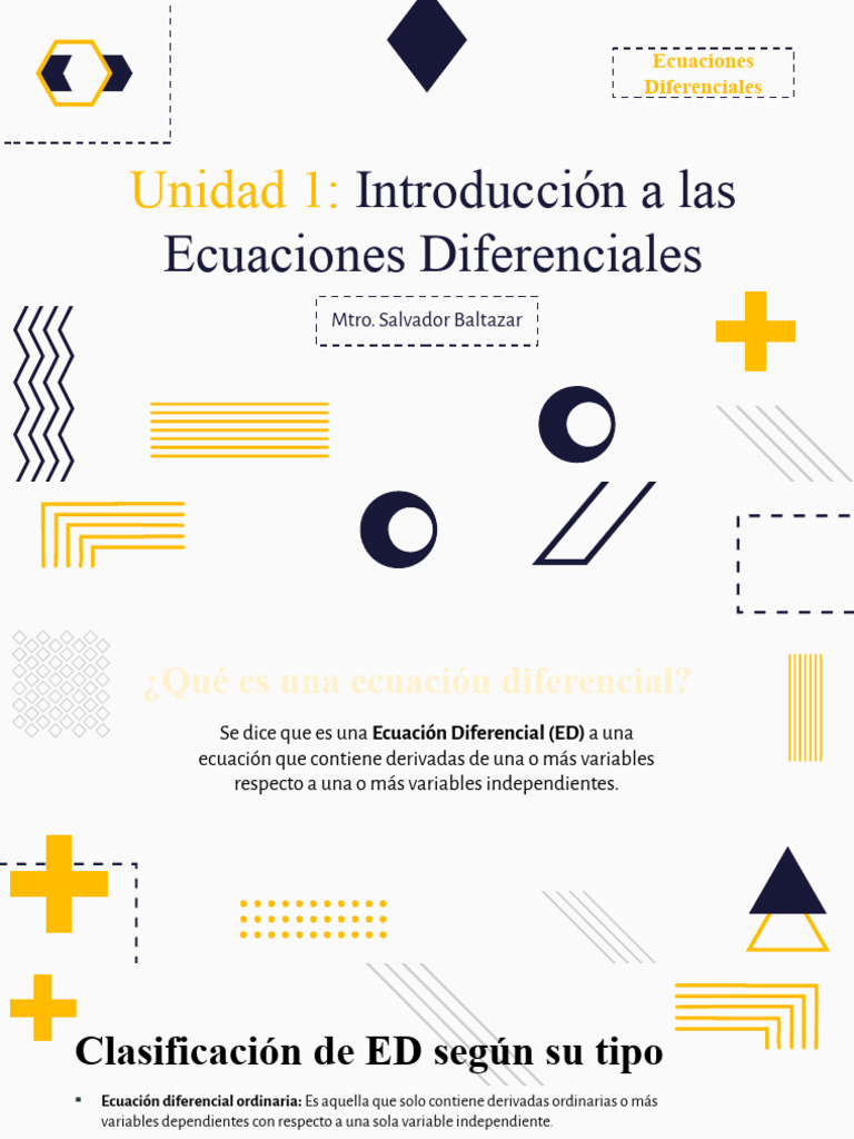Ecuaciones Diferenciales Unidad 1 - 2024 | PDF | Ecuaciones | Ecuación diferencial parcial