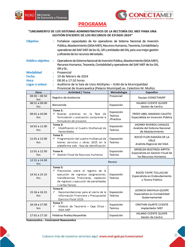 Programa - Capacitacion 19-02-2024 | PDF | Business | Economias