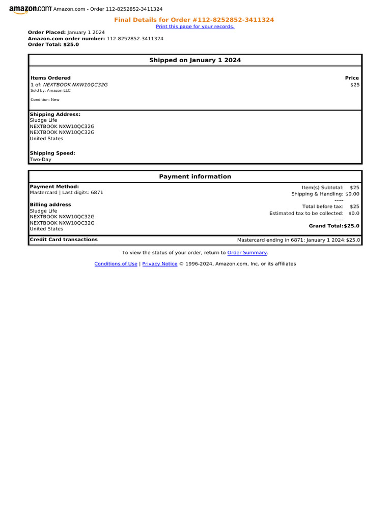 Amazon Invoice | PDF