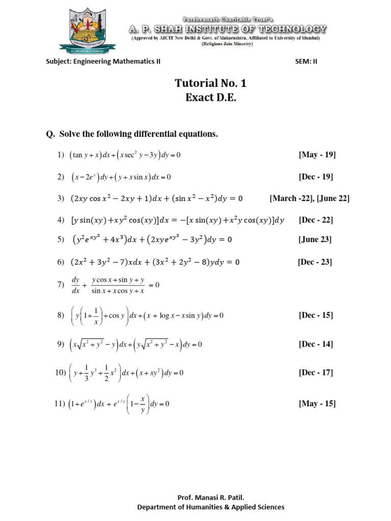 Tutorial No.1 | PDF