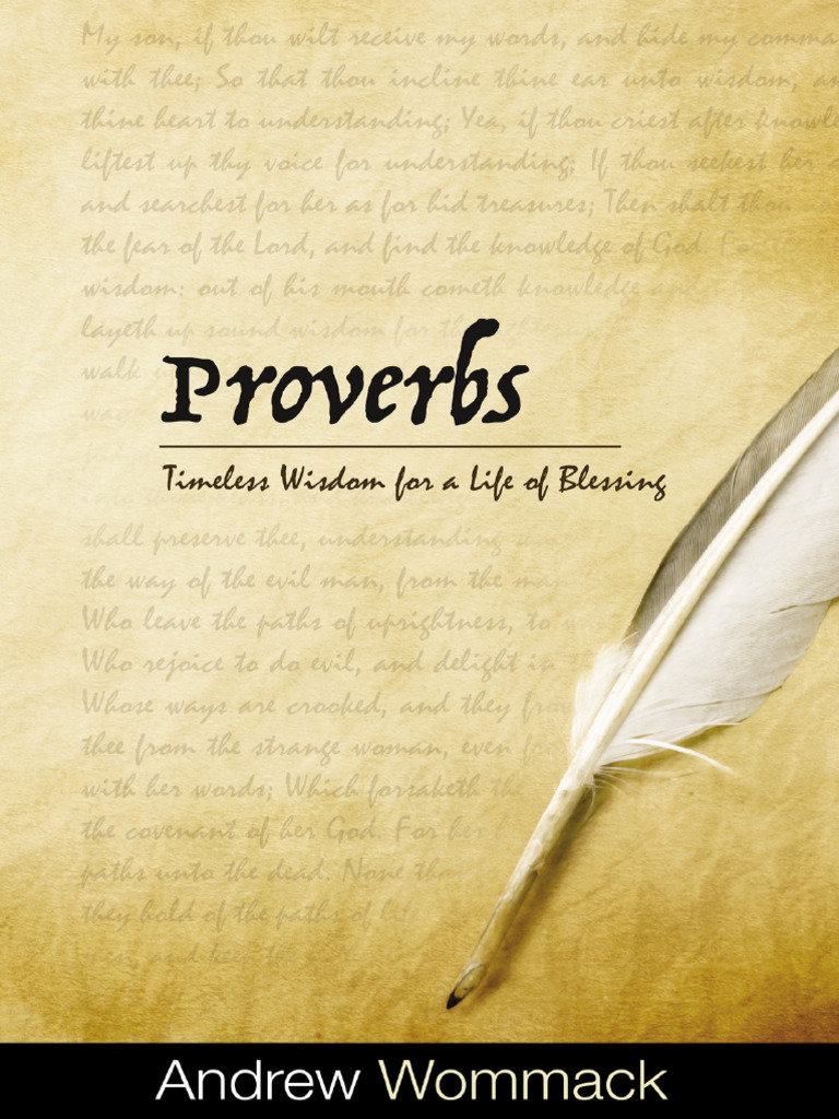 Proverbs Timeless Wisdom For A Life of Blessing Andrew Wommack Z ...