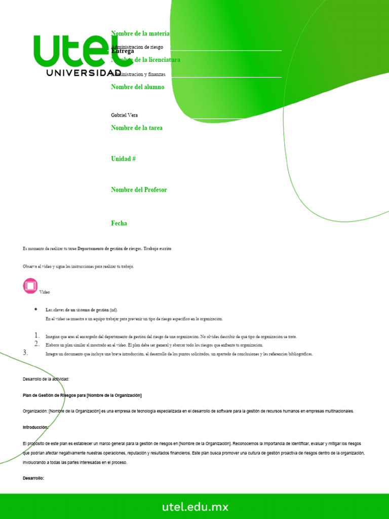 Actividad2 2 | PDF | Riesgo | Business