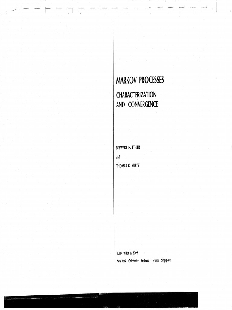 Markov Processes - Characterization and Convergence | PDF