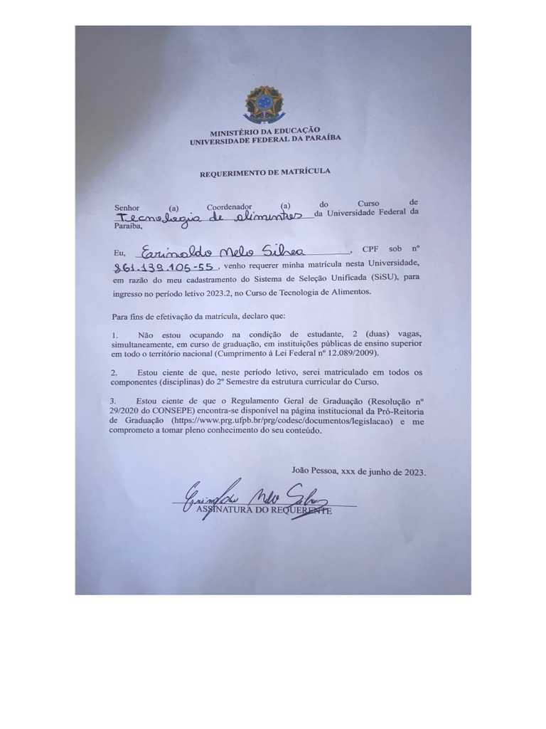 Requerimento | PDF