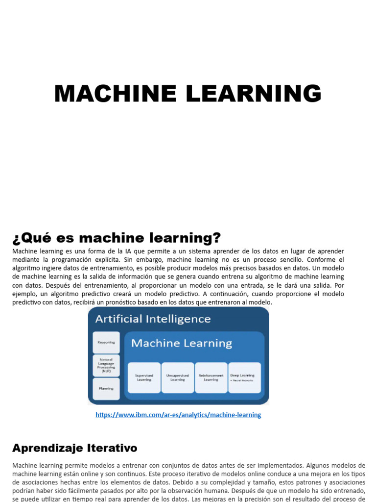 Introducción al Machine Learning en IA | PDF | Aprendizaje automático ...