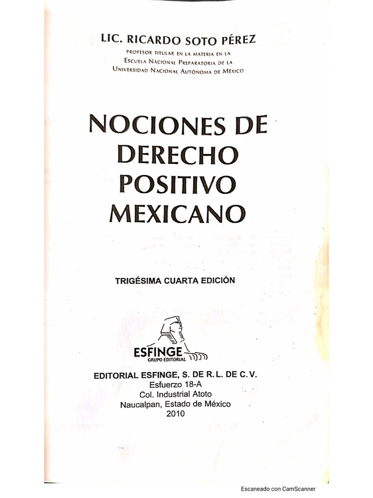 Nociones de Derecho Positivo Mexicano | PDF