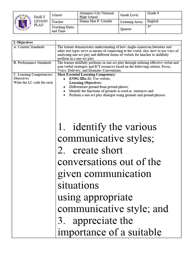 Gerunds Lesson Plan | PDF | Verb | Subject (Grammar)