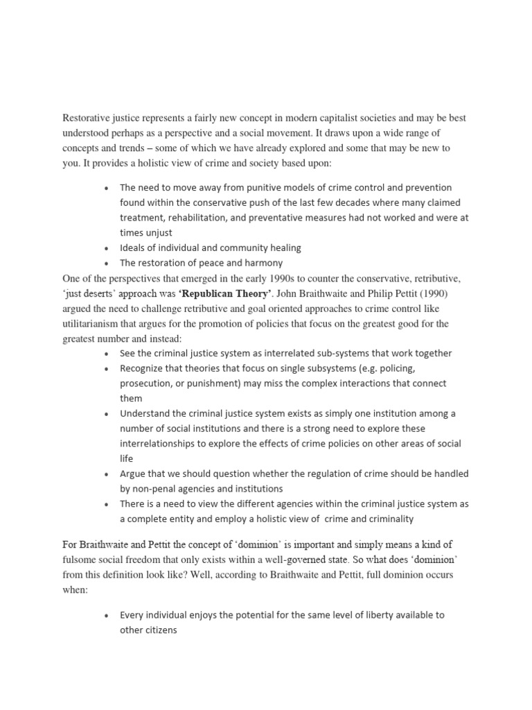 Chap 9 | PDF | Restorative Justice | Justice