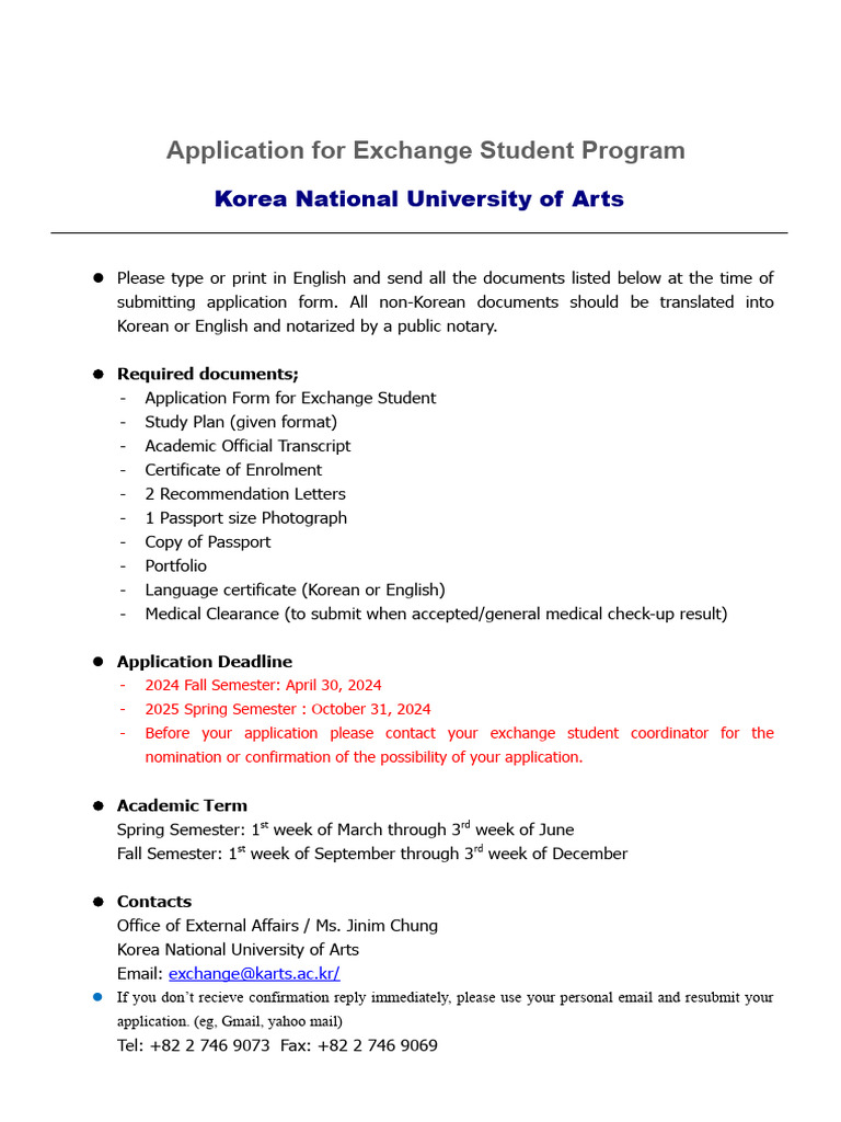 (K-Arts) Application Form 2024-2025 | PDF