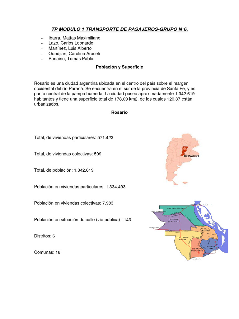 TP Modulo 1 - Grupo 6. | PDF | Transporte