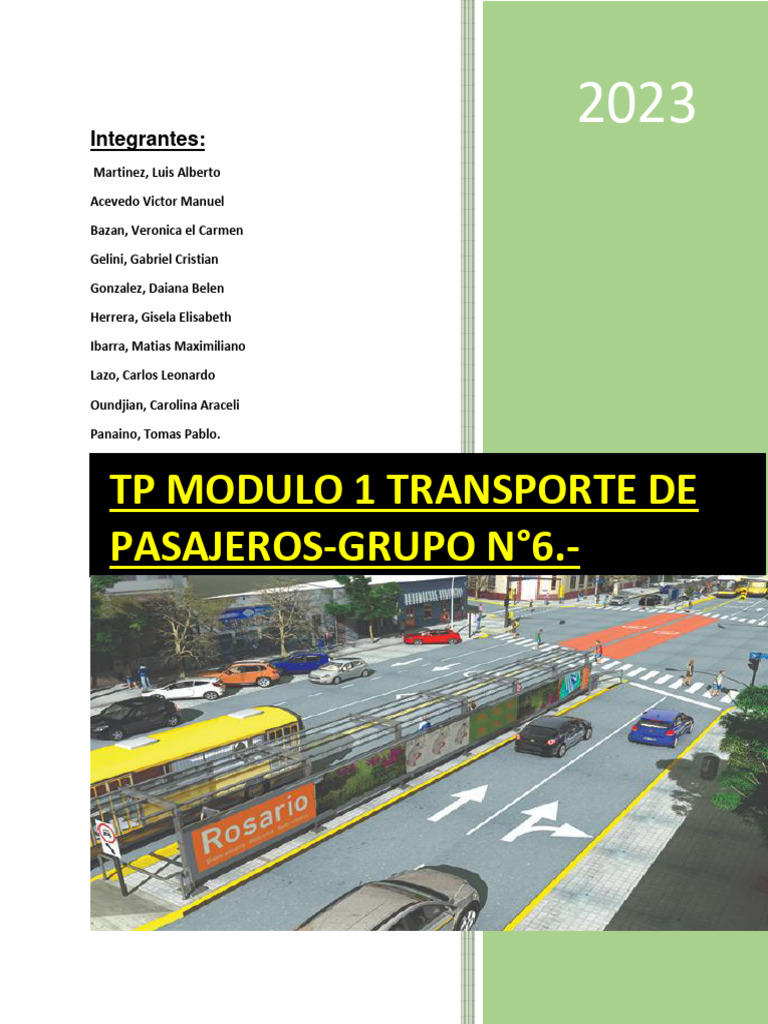 TP Transporte Utn | PDF | Transporte | Transporte público
