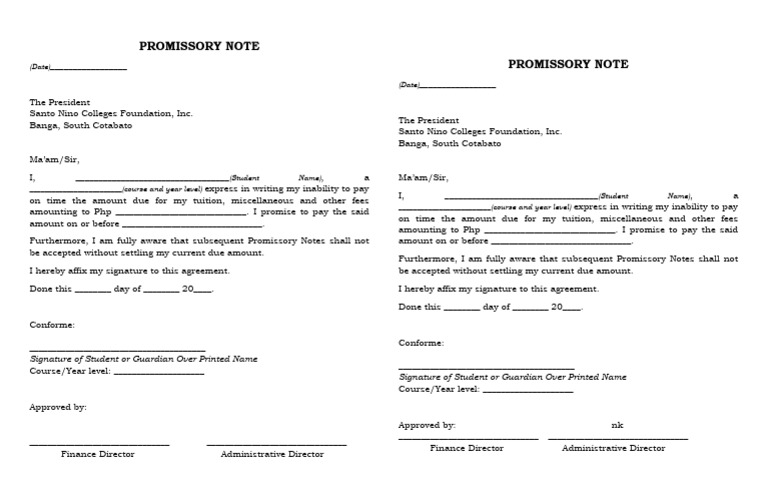 Promissory Note | PDF | Payments | Legal Documents