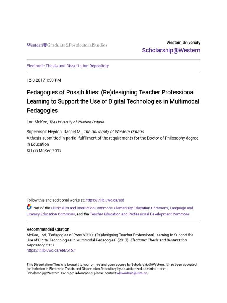 Pedagogies of Possibilities | PDF | Teachers | Pedagogy