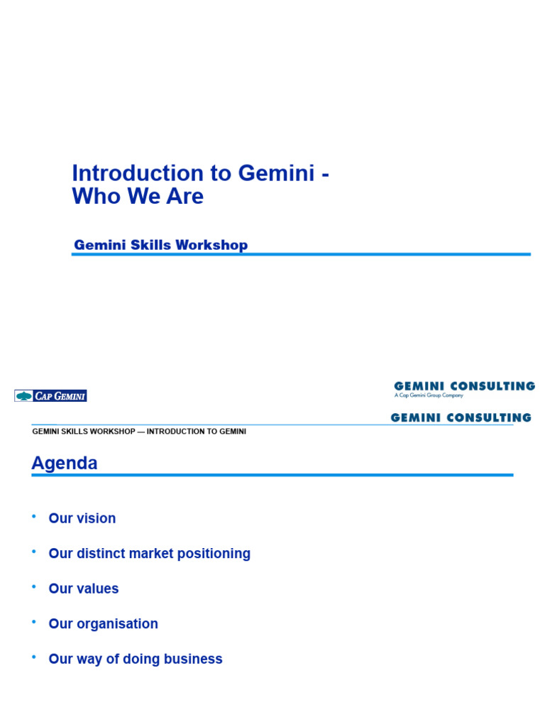 Introduction To Gemini TTG199v6 | PDF | Innovation | Cognition
