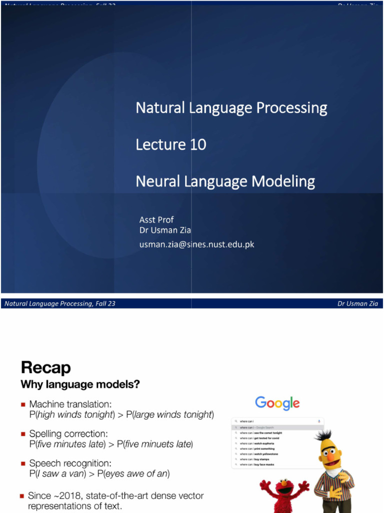 Lecture 10 - LM Using Deep Learning | PDF Lecture 10 - LM Using Deep Learning | PDF