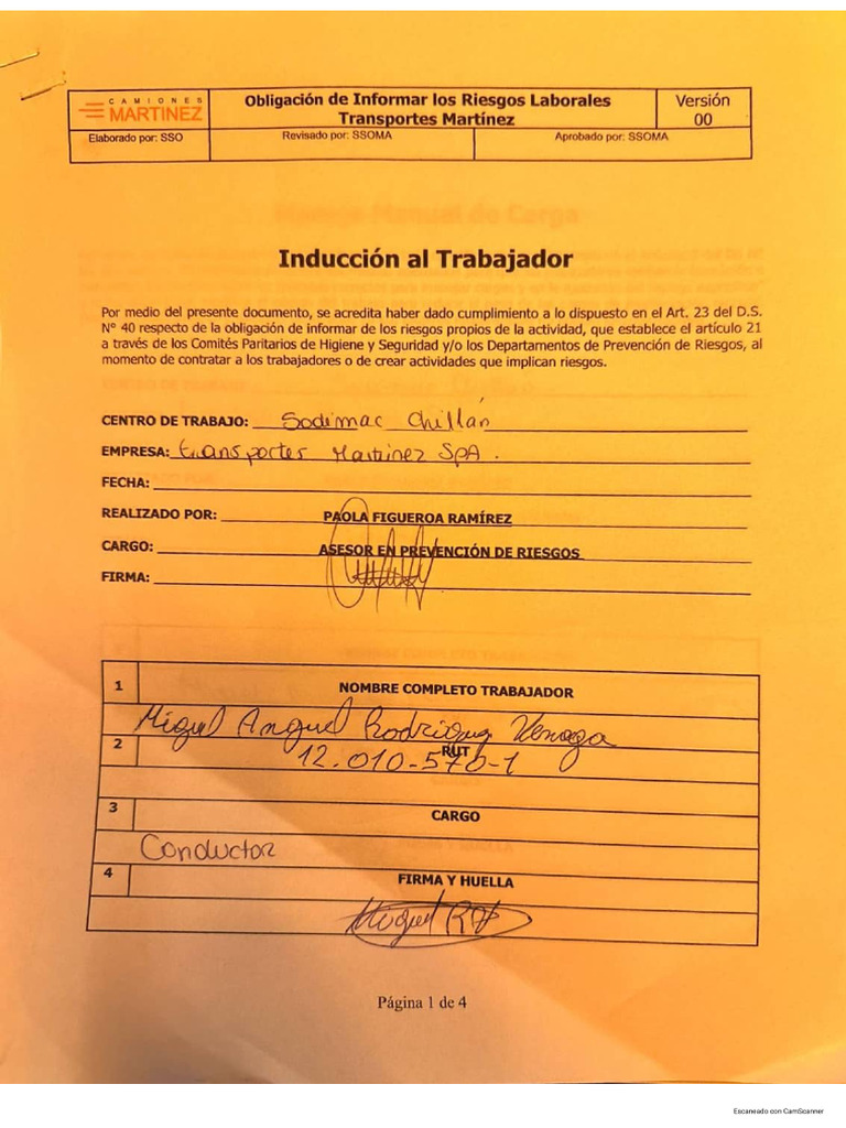Induccion Miguel Angel Rodriguez Venegas | PDF