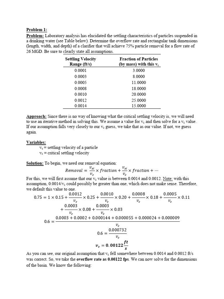 Water Treat HW5 | PDF | Applied And Interdisciplinary Physics | Physical Sciences
