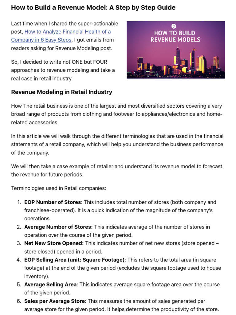 How To Build A Revenue Forecast | PDF | Revenue | Retail