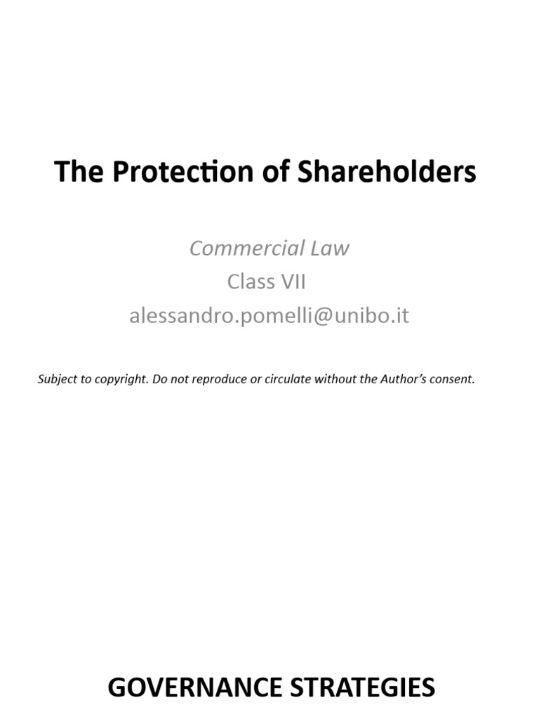 Clabe - Class VII - Shareholder Protection | PDF | Employee Stock ...