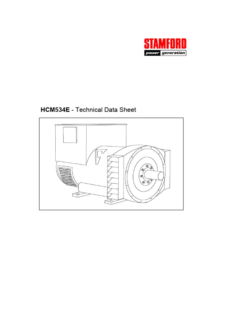 Alternator Tech Data Sheet | Download Free PDF | Electric Generator | Electrical Equipment