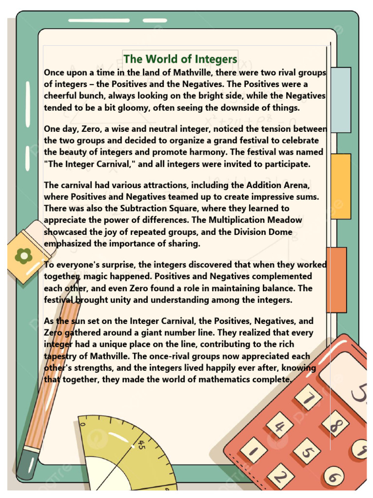 The World of Integers | PDF | Integer | Numbers