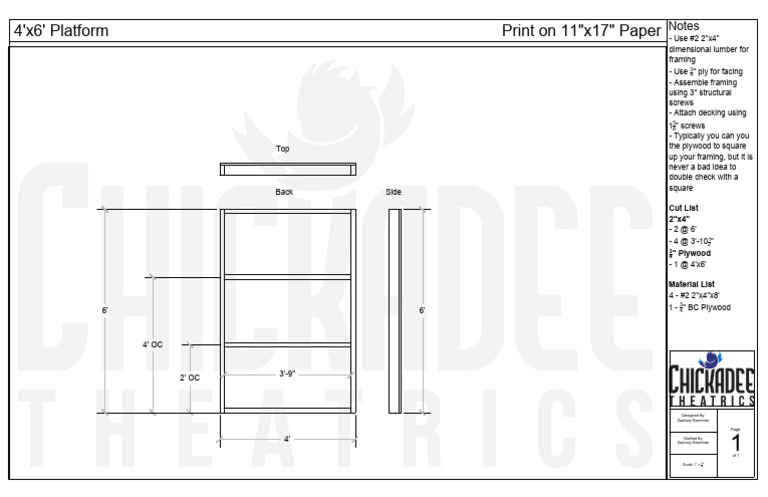 4x6 Platform Drafting | PDF | Materials | Civil Engineering