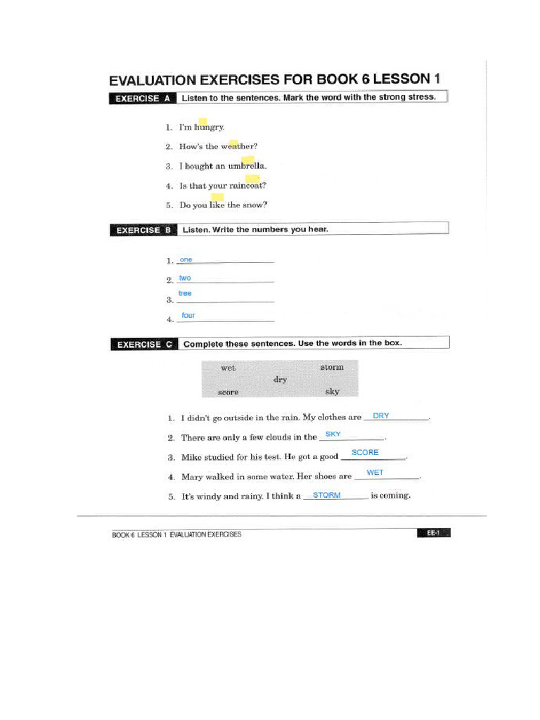 Ee Book6 Lesson1 | PDF