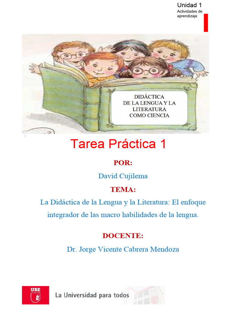 Tarea Práctica No. 1 Lengua y Literatura | PDF | Cuentos | Comprensión lectora