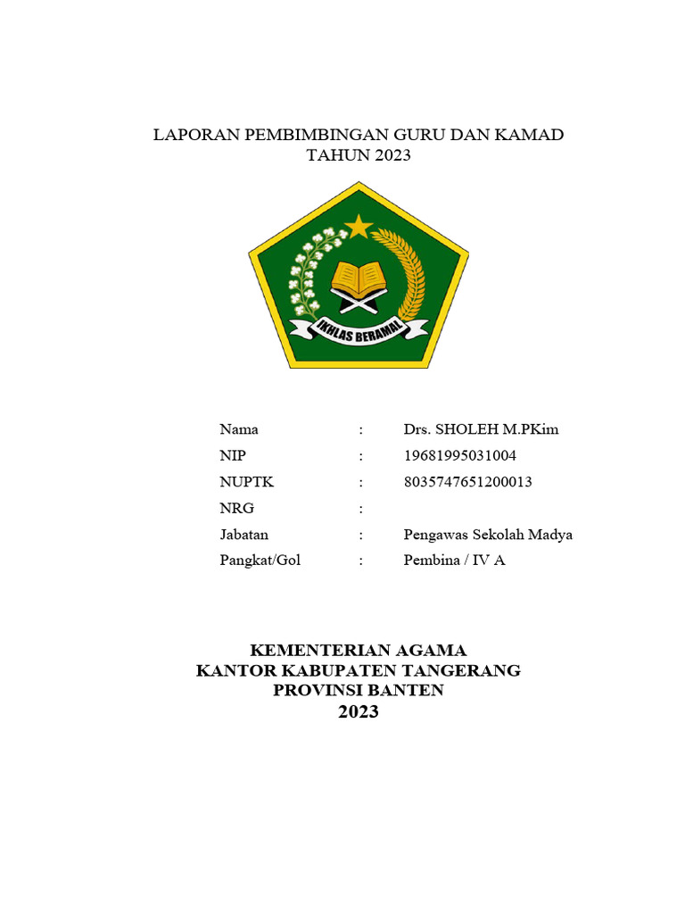 Laporan Pembimbingann Guru Dan Kamad | PDF