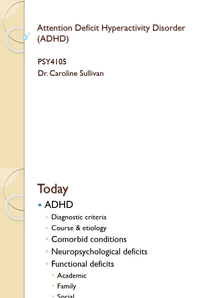 5- ADHD Part 1 | PDF | Attention Deficit Hyperactivity Disorder | Mental Disorder