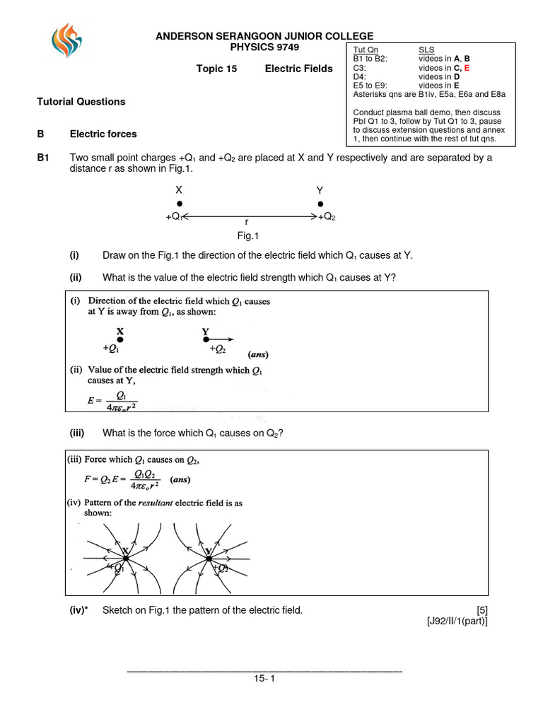 Electric Fields Physics Tutorial | PDF | Electron | Euclidean Vector