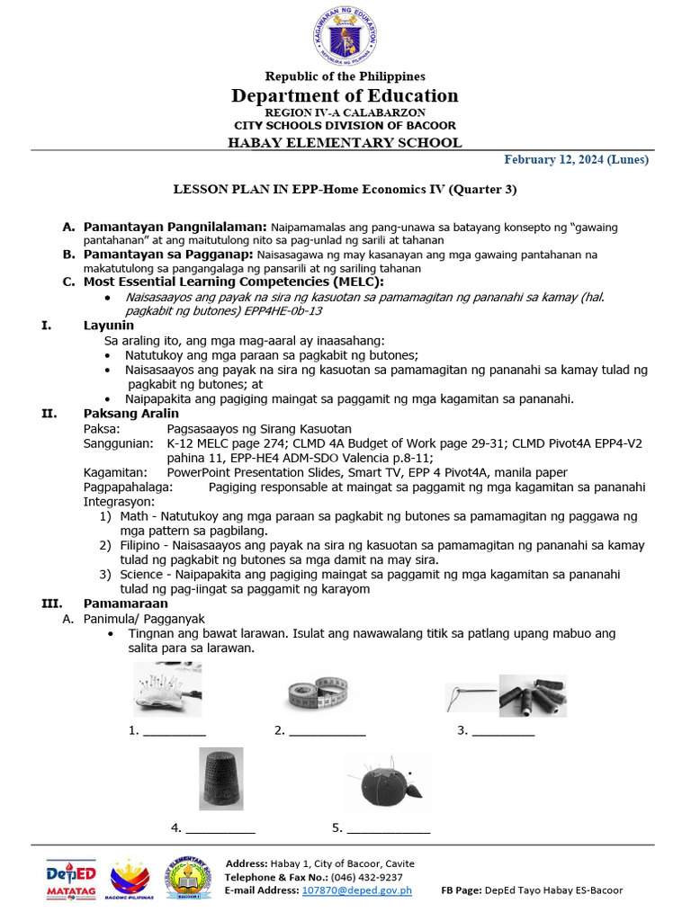 Q2 W3-February 12 DLP Epp-He | PDF