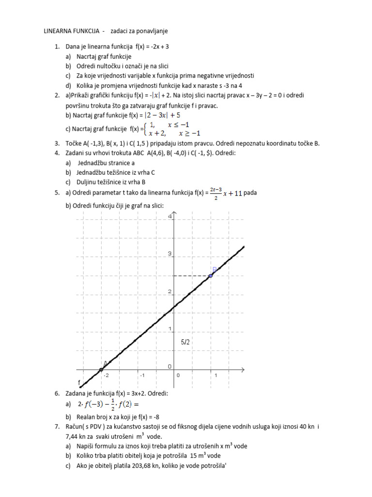 Linearna Funkcija | PDF
